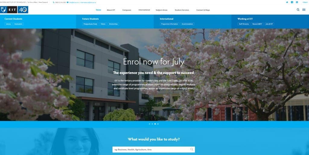 Eastern Institute of Technology's new look